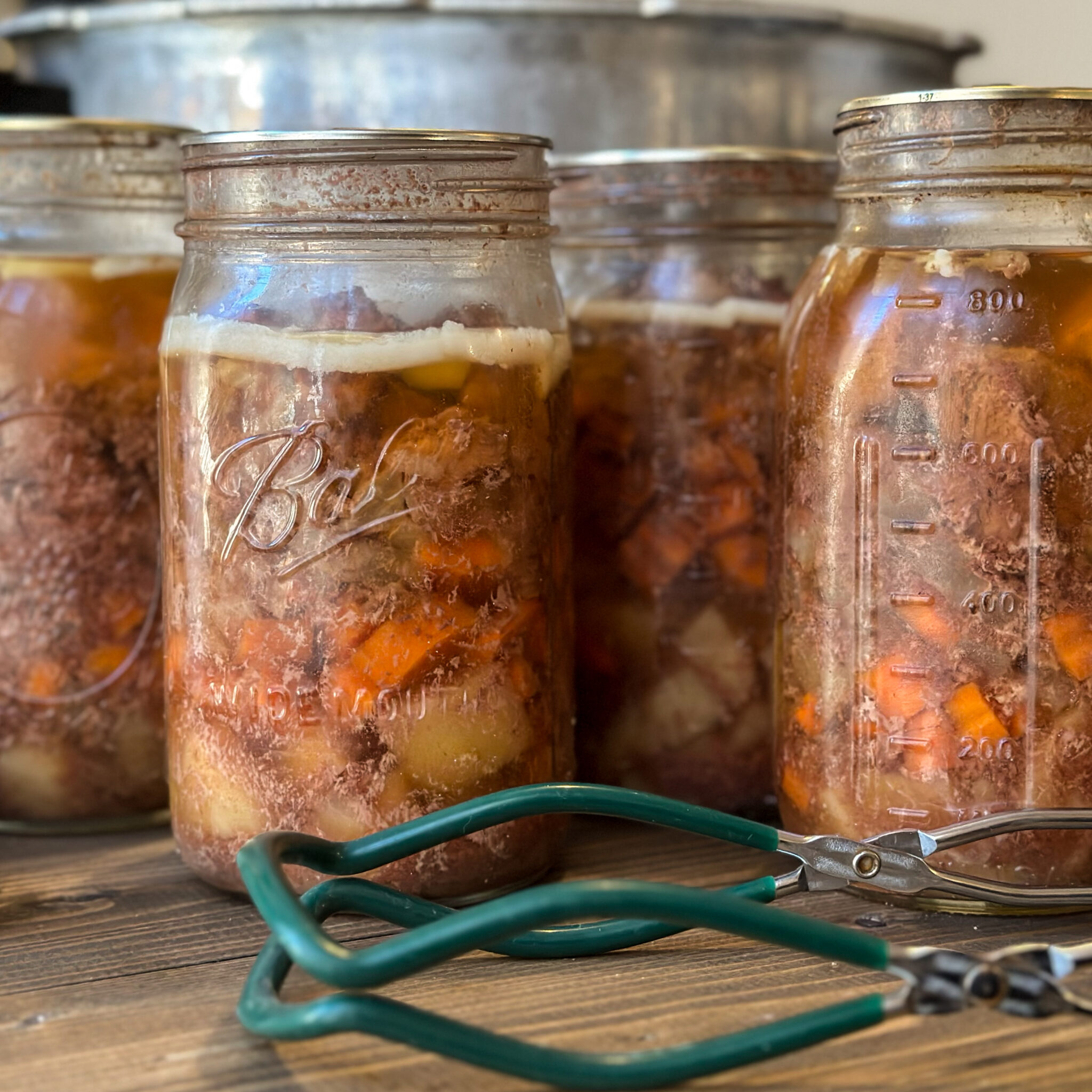 Easy Pressure Canned Beef Stew Recipe - At Home on the Homestead
